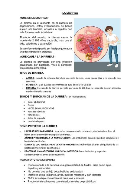 Resúmenes de Tipos de diarrea | Descarga apuntes de Tipos de diarrea