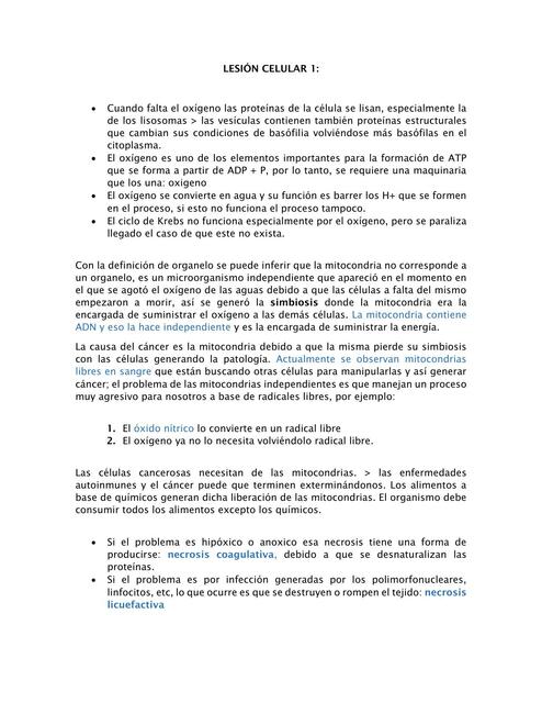 Lesión Celular | Ana Zuleta | uDocz