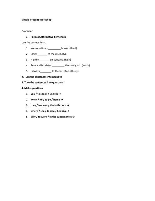 Simple present workshop | CLAUDIA PULIDO | uDocz