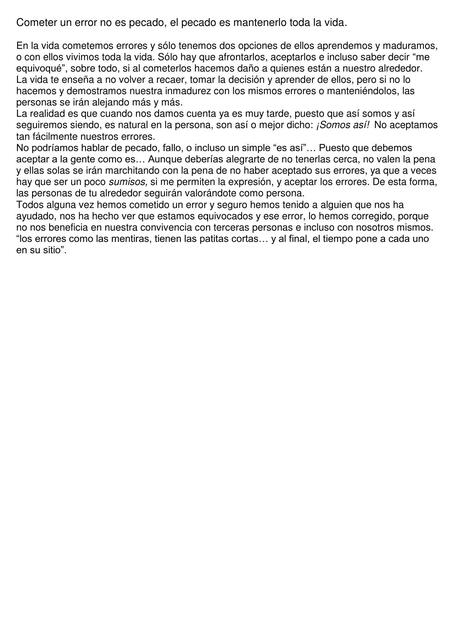 Cometer un Error no es Pecado | uDocz