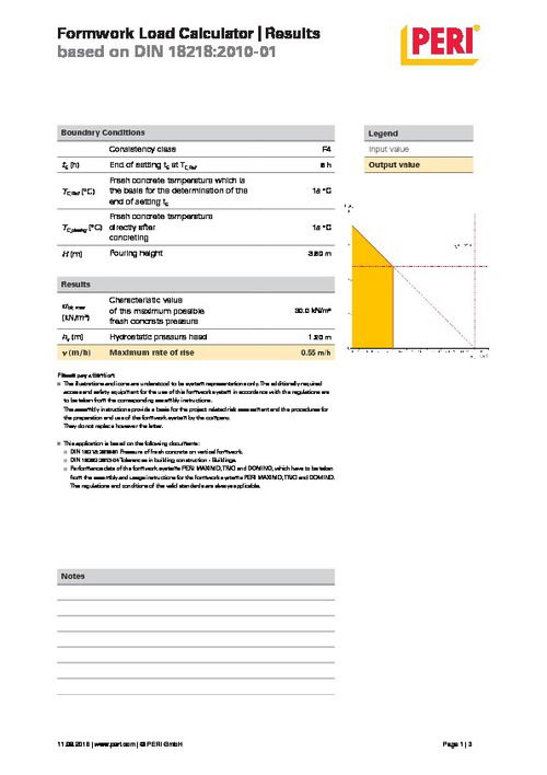 Peri Formwork Load Calculator Results 1 | Anon | uDocz