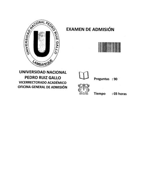 Preguntas de Examen de Admisión | Admisión universidad y colegio | uDocz Preguntas de Examen de Admisión | Admisión universidad y colegio | uDocz