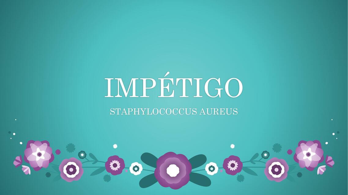 Impétigo Staphylococcus Aureus | Karina Perez | uDocz