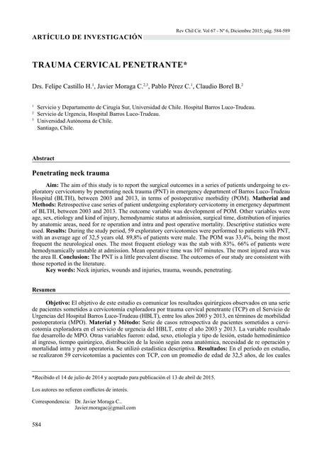 Trauma de cuello | Busca y descarga apuntes gratis | uDocz