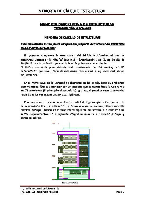 Memoria De Cálculo De Estructuras Para Vivienda Multifamiliar 08 | Ruiz ...