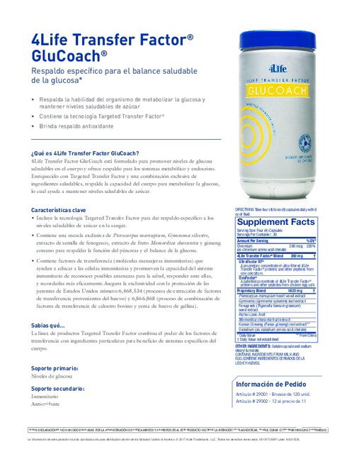 4life Transfer Factor Glucoach | So Ham Alexander | uDocz