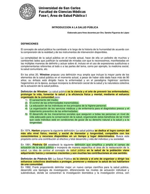 Introducción a la Salud Publica | Nanda Pzo | uDocz Introducción a la Salud Publica | Nanda Pzo | uDocz