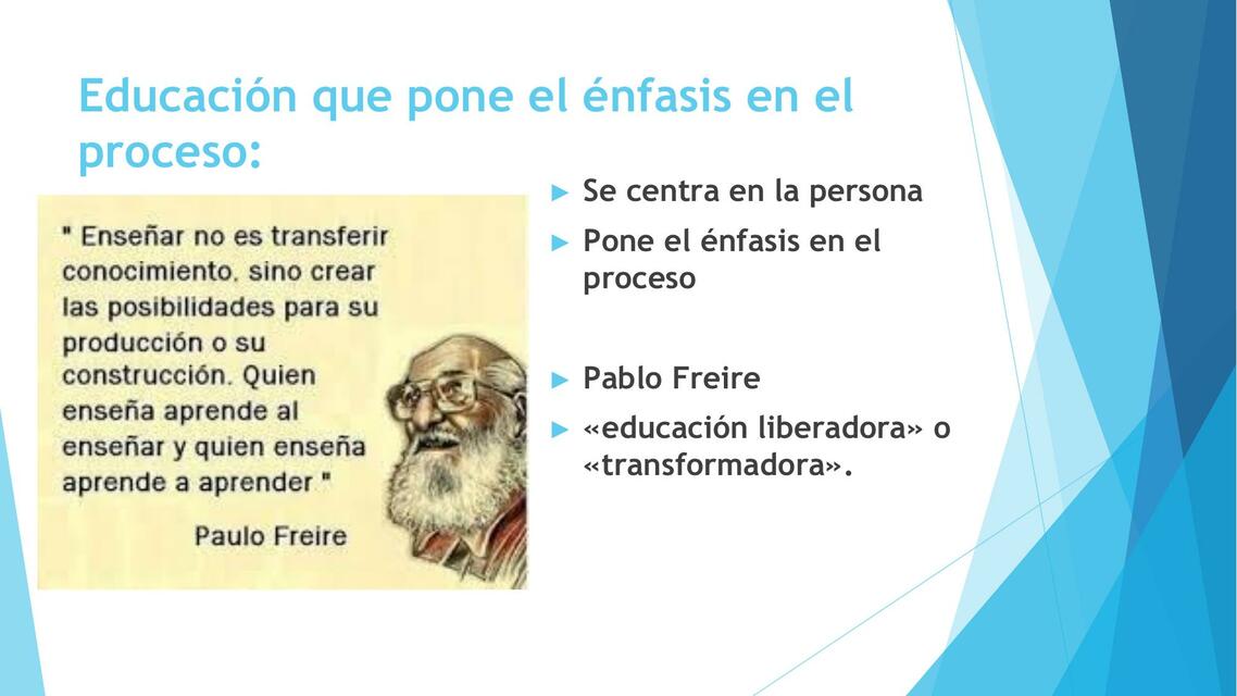 Educación que pone el énfasis en el proceso | uDocz