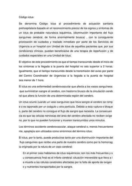 Código ictus | JESUS ROMULO | uDocz