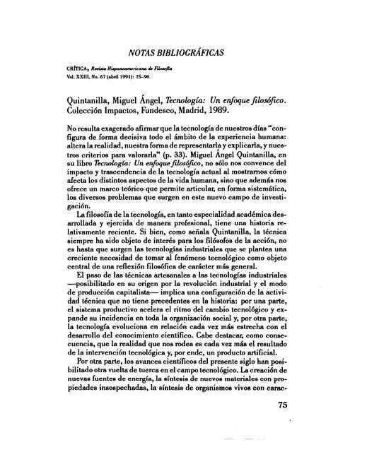 Un Enfoque Filosofico (Quintanilla) | Claudio C Caballero | uDocz