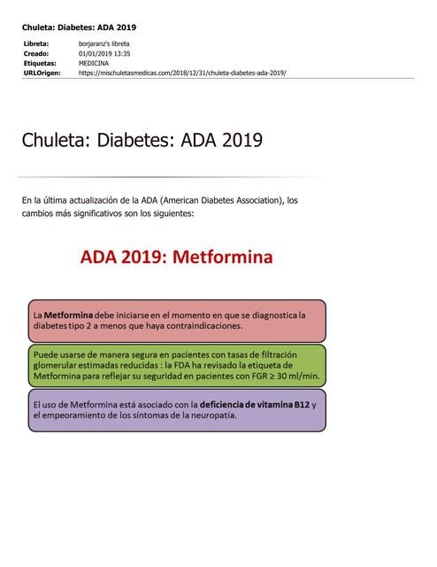 Diabetes: ADA 2019 | Melissa Zelada | uDocz