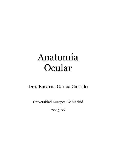 Anatomía Ocular | carolina | uDocz