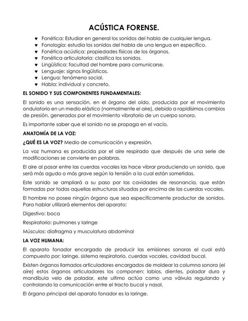 Acústica forense | Forensic.notes | uDocz