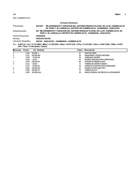 Fórmula Polinómica | Bernard Ramirez Huamani | uDocz