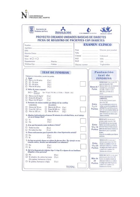 Test de Findrisk | Jessica Galvez | uDocz