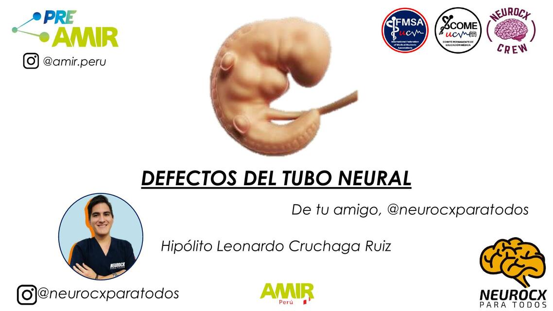 Defectos del tubo neural | ¡¡Neurocirugía Para Todos!! | uDocz