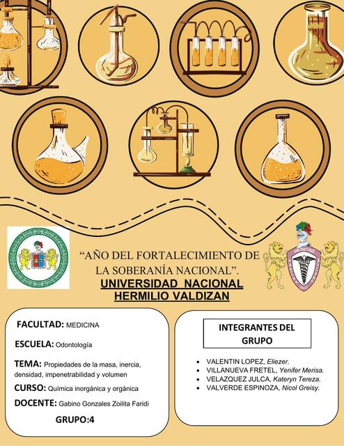 Propiedades de la masa, inercia, densidad, impenetrabilidad y volumen ...