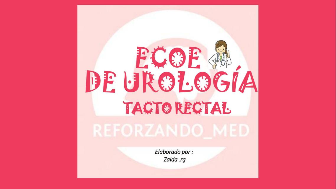 Resúmenes de Tacto rectal | Descarga apuntes de Tacto rectal