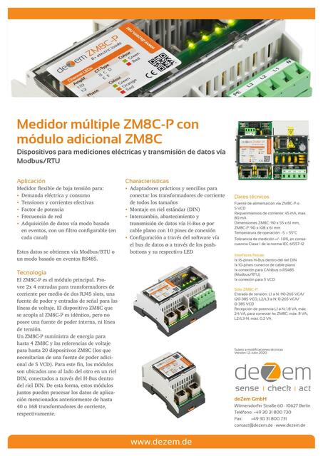 ZM8C P data sheet ES v12 | Gerardo Perez Valdebenito | uDocz