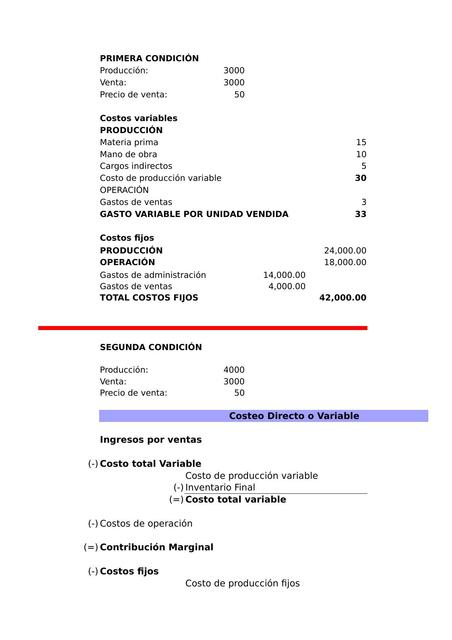 Costeo directo y absorbente - Práctica | Renzo Cuzco | uDocz