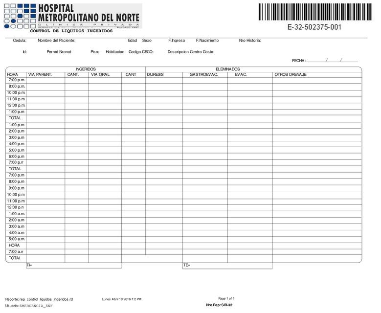 Control de Diuresis | Frank Veloz | uDocz