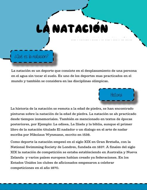 La Natación | Micaela | uDocz