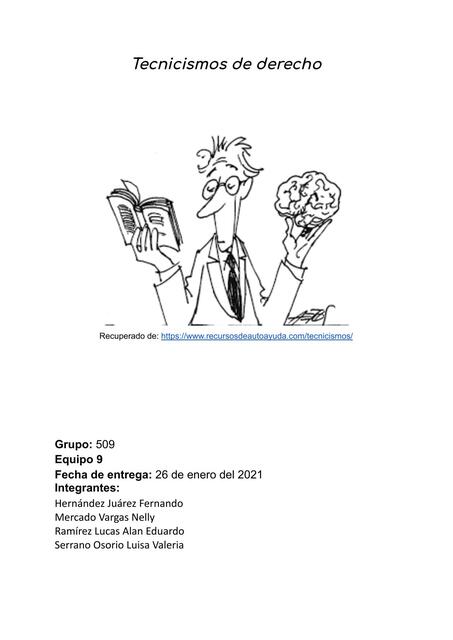 Tecnicismos en derecho | Luisa Serrano | uDocz