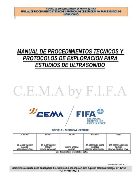 Manual de Procedimientos Técnicos y Protocolos de Exploración para ...