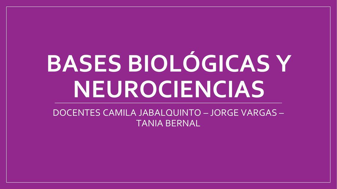 Bases Biológicas y Neurociencias | PSICOPEDAGOGIA CHILE | uDocz
