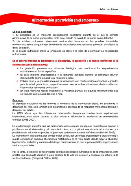 Alimentación y nutrición en el embarazo | Dani España Nutricionista Uruguaya | uDocz