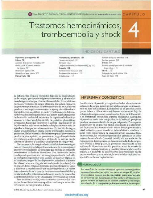 Trastornos Hemodinámicos, Tromboembolia y Shock | sami sernaquero | uDocz