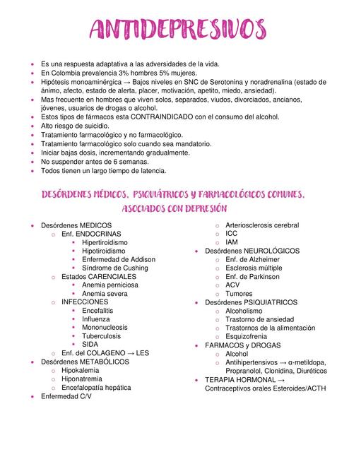 ANTIDEPRESIVOS | Alejandra Leguizamon | uDocz