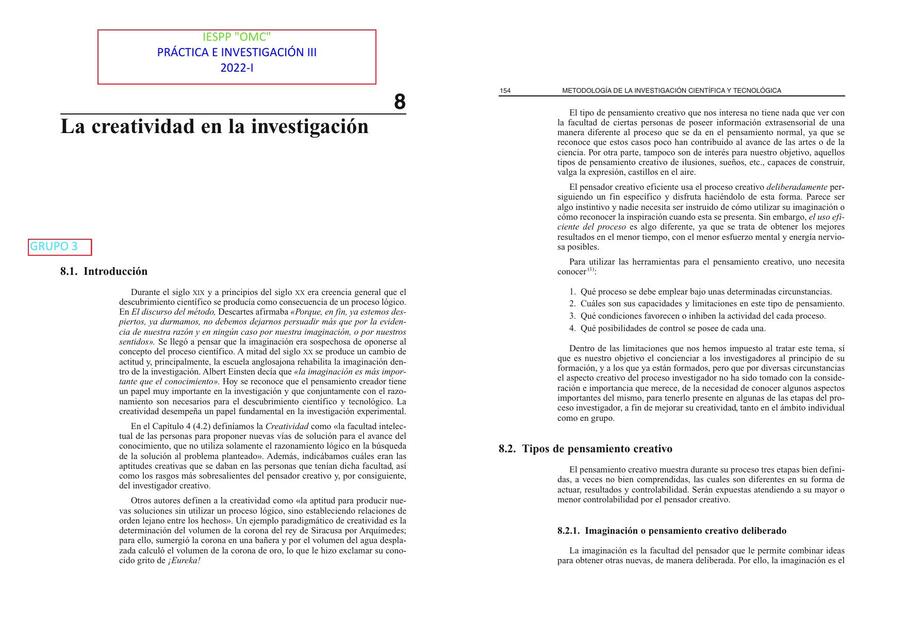 La Creatividad en la Investigación | Andy Montesinos | uDocz