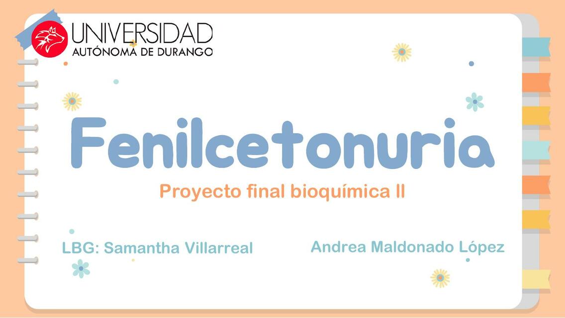 Fenilcetonuria | Andrea Maldonado | uDocz