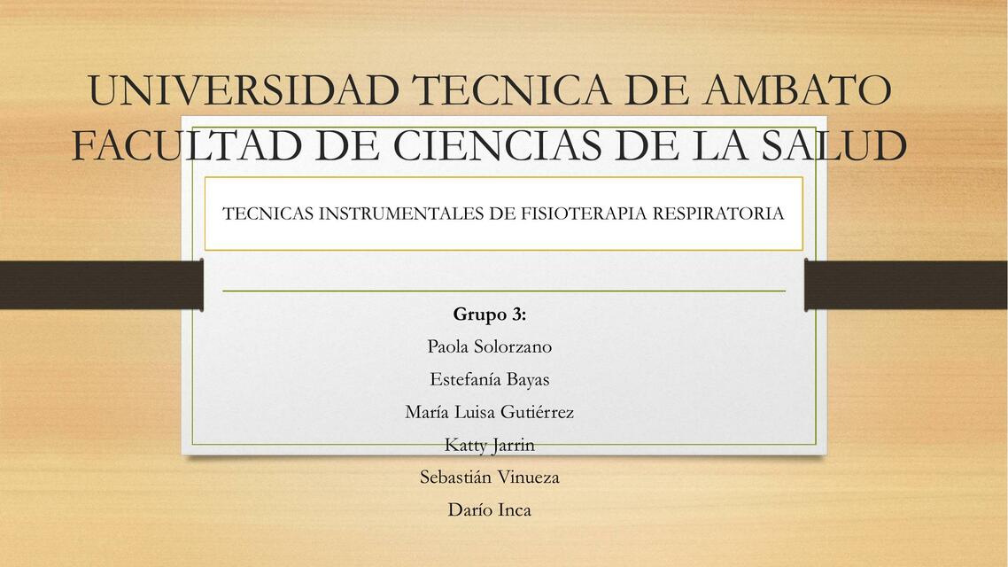 Técnicas Instrumentales de Fisioterapia Respiratoria | Sebastián ...
