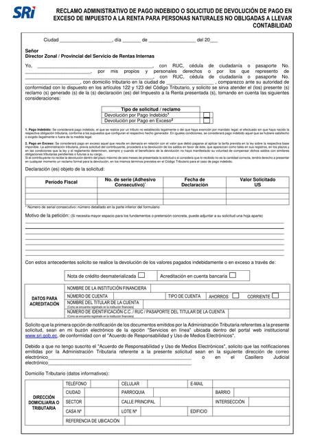 Formulario de Pago en Exceso de Impuesto a la Renta | Adriana Burelli ...