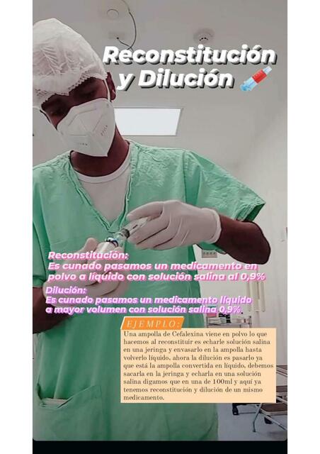 Reconstitución y Dilución de Medicamentos | Enfermero Isaias Rivas | uDocz