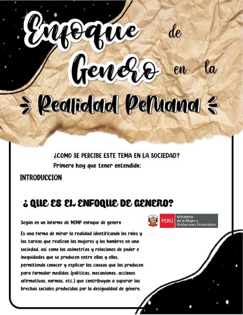 Enfoque de Género en la Realidad Peruana | pamiu-u | uDocz