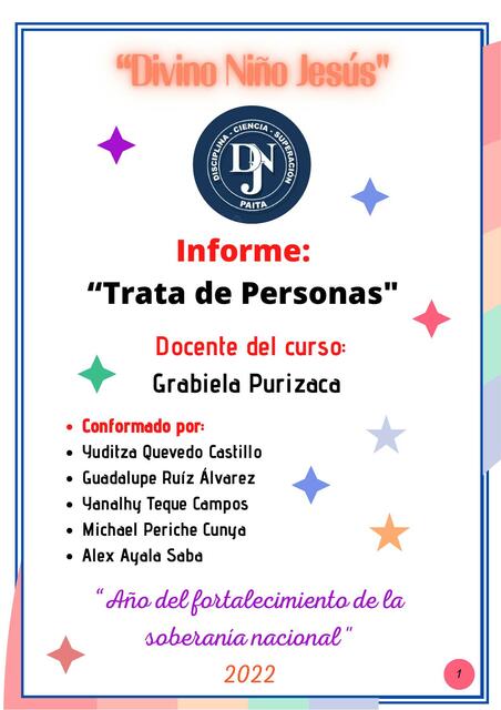 Informe: Trata de Personas | Yuditza Quevedo Sánchez | uDocz