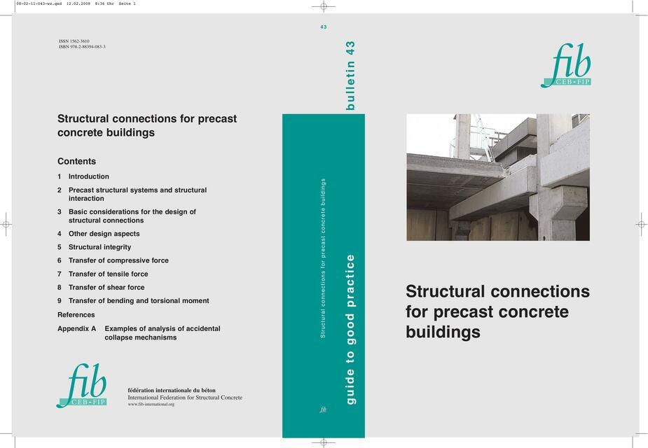 Structural connections for precast concrete buildings | Anon | uDocz
