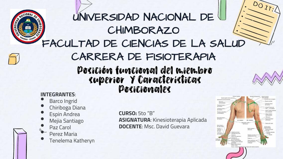 Posición funcional del miembro superior y características posicionales ...