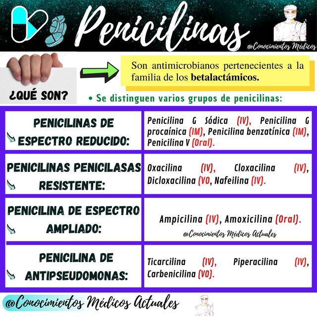 Penicilinas | CONOCIMIENTOS MÉDICOS ACTUALES | uDocz
