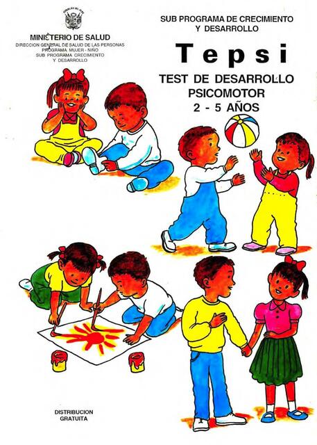 TEPSI Test de desarrollo psicomotor Dos a cinco años rnxsnn | yhoselyn ...