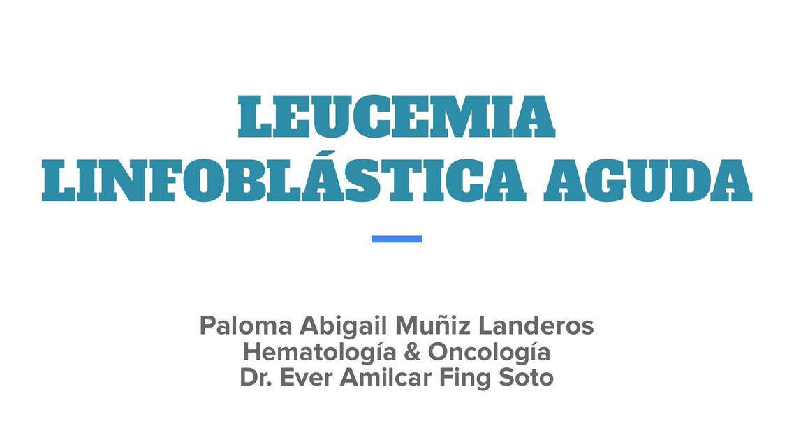 Resúmenes de Leucemia linfoblástica aguda | Descarga apuntes de ...