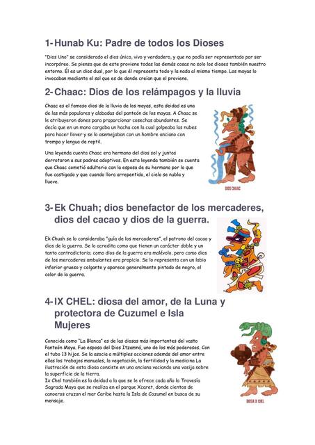 Dioses Mayas | lija 1 | uDocz