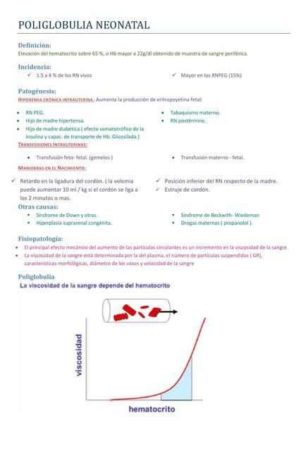 Poliglobulina neonatal | Micaela Mamani | uDocz
