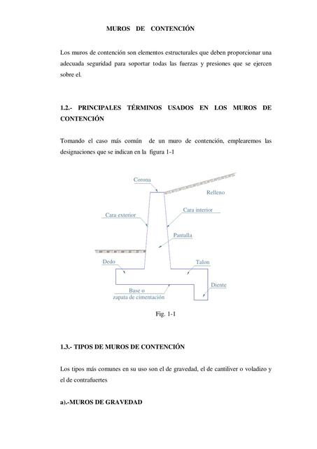Partes Muros de Contención | luis prieto | uDocz