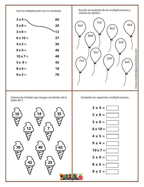 20 actividades divertidas de las tablas | Anely Aguilar | uDocz