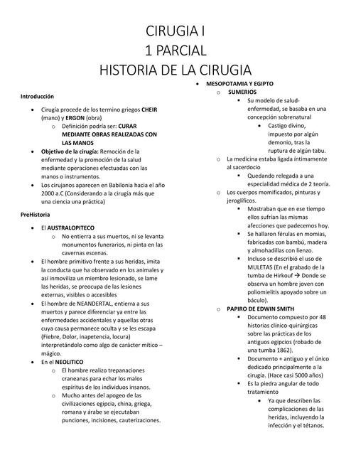 Resumenes - Historia de la Cirugía | Moises Flores | uDocz