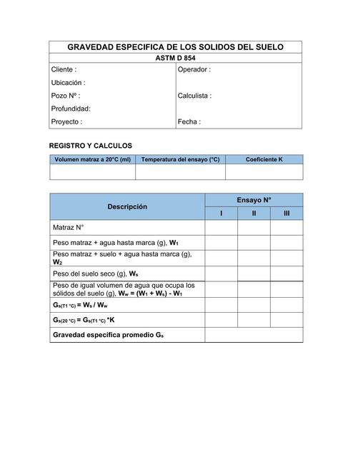 Planilla gravedad específica | Manuel Tudela Sirpa | uDocz